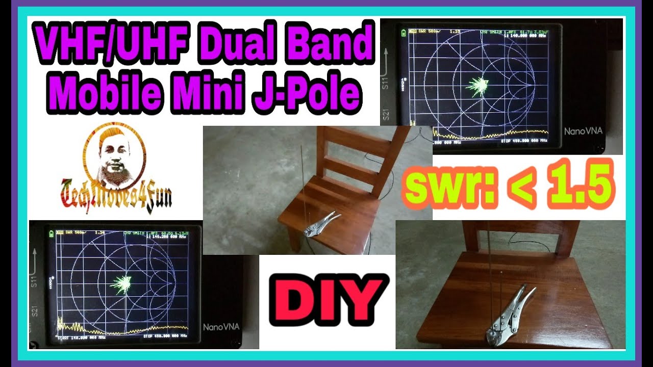 How to make VHF/UHF Dual Band Mini J-Pole Mobile Antenna | DIY ...
