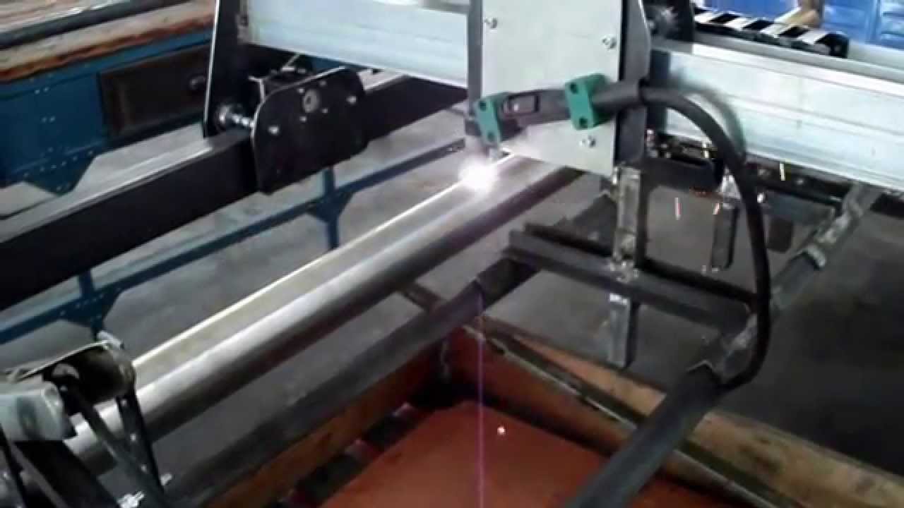Testing CNC Plasma Machine - First Pipe Cut - YouTube