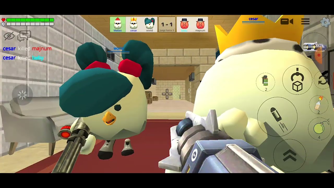 jugando con mi mejor amigo chicken gun parte 2 - YouTube
