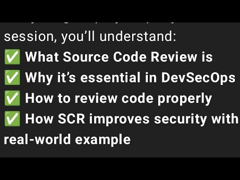 🚀Source Code Review(SCR) process explained in DEVSECOPS # ...