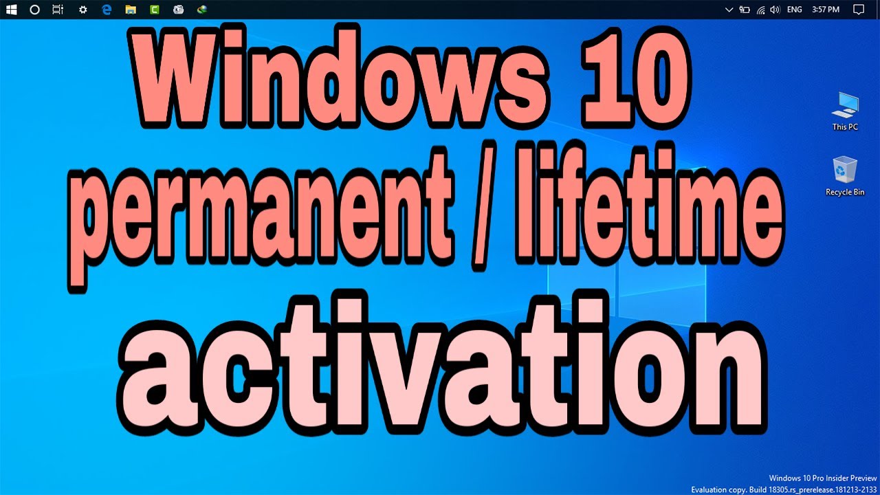 How to activate Windows 10 | Windows 10 lifetime activation | Windows ...