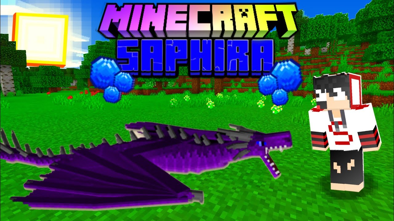 minecraft saphira #01 matamos 1 dragão - YouTube