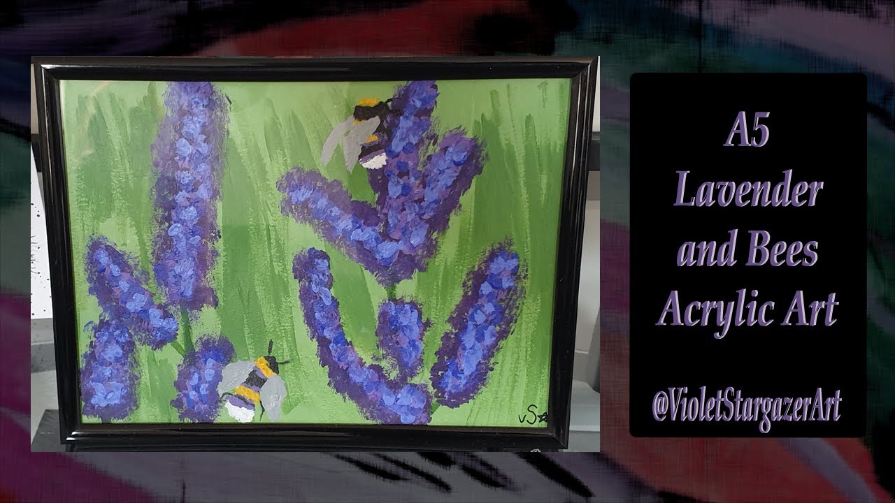 A5 Lavender and Bees | Violet Stargazer Art - YouTube