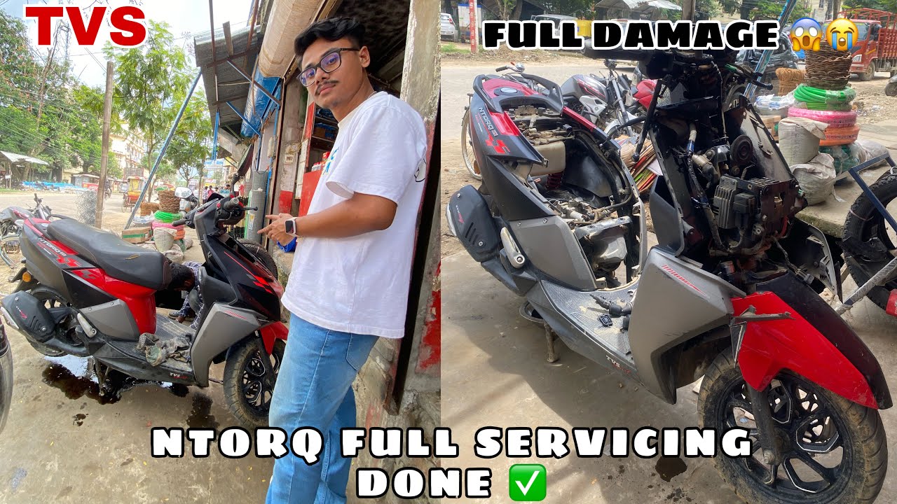 NTORQ FULL SERVICE IN DETAIL || TVS NTORQ BS6🔥|| STEP BY STEP || DJS ...