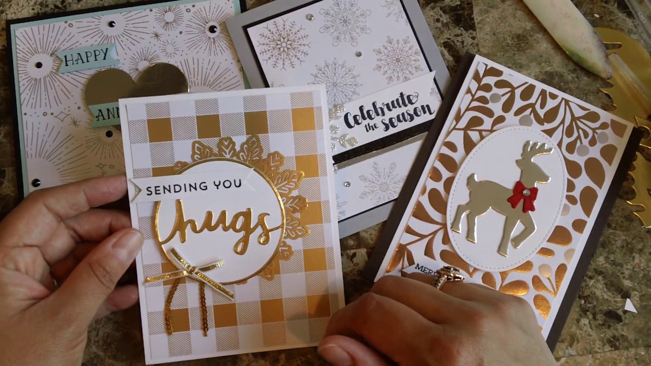How to make a quick and easy card using the year of cheer paper - YouTube