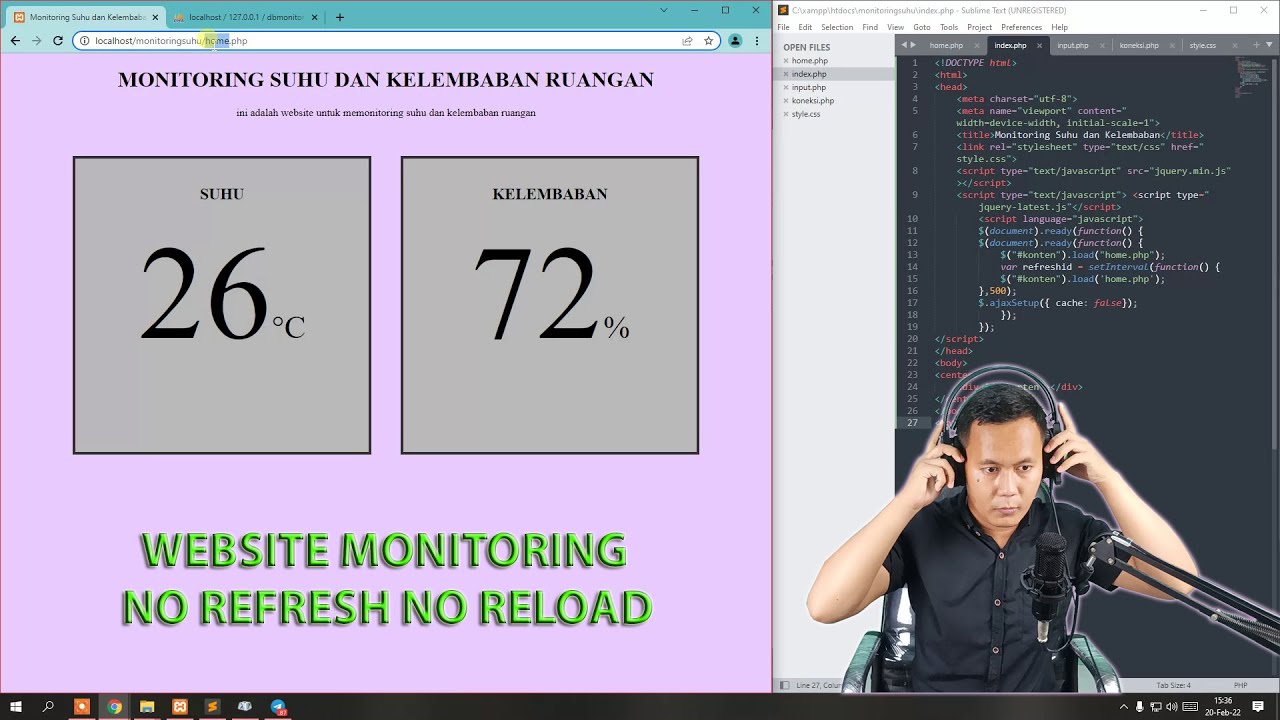 Membuat Website Monitoring No Refresh No Reload. #Part1 Alat Pembaca ...