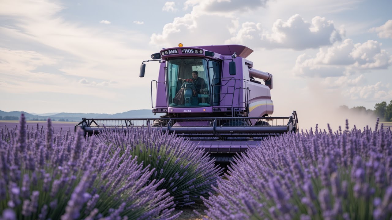 Harvesting and Distilling Lavender Essential Oil Raw Materials for Water Processing - YouTube