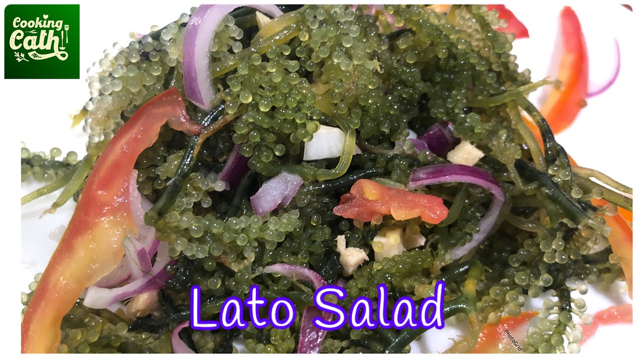 Ensaladang Lato (Seaweed Grape Salad) Healthy side dish - YouTube
