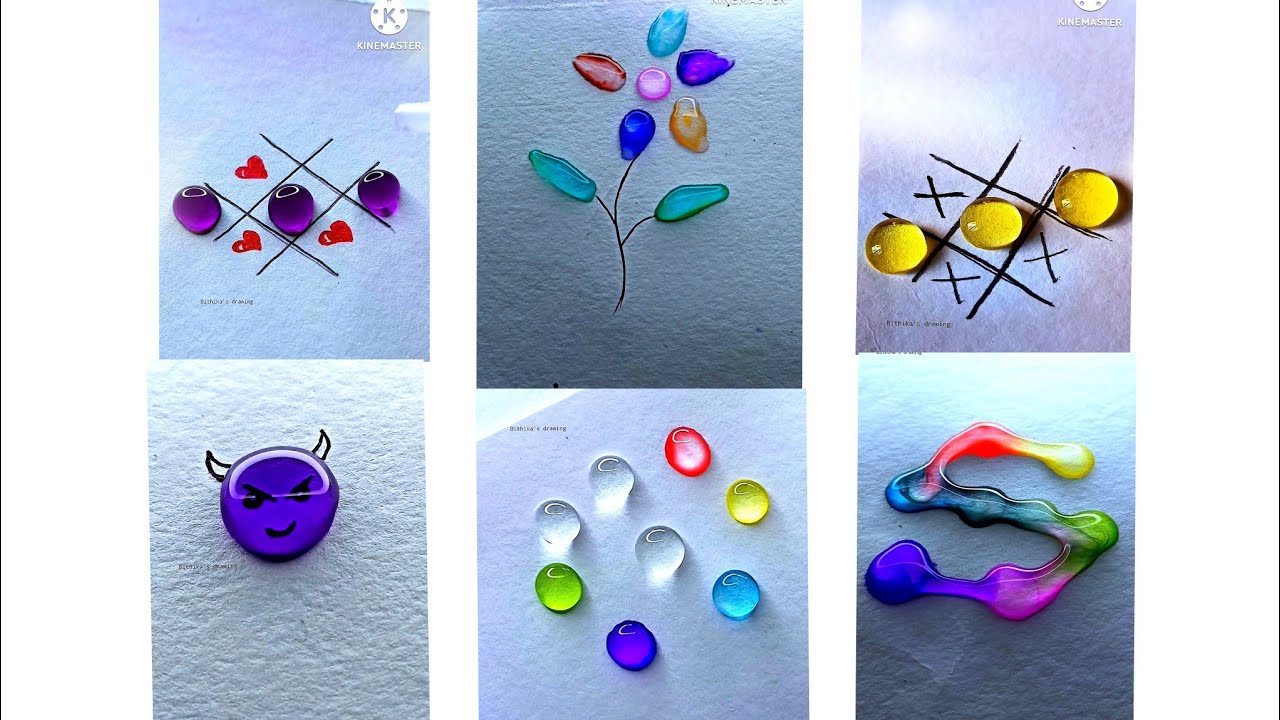 "Drop Art" Ideas🌟 For Beginners||Mind Relaxing Therapy - YouTube
