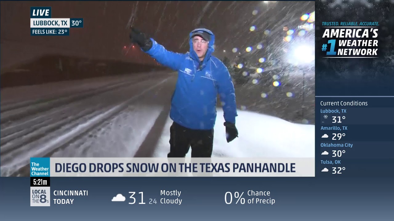 Mike Seidel TWC Lubbock, TX Snow 7:20 AM 12-8-2018 - YouTube