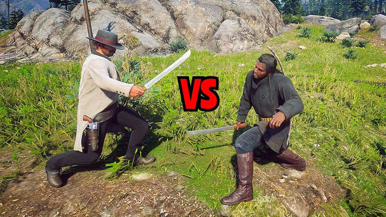 Only with Mods we able to see this Legendary Sword Fight... - RDR2 ...