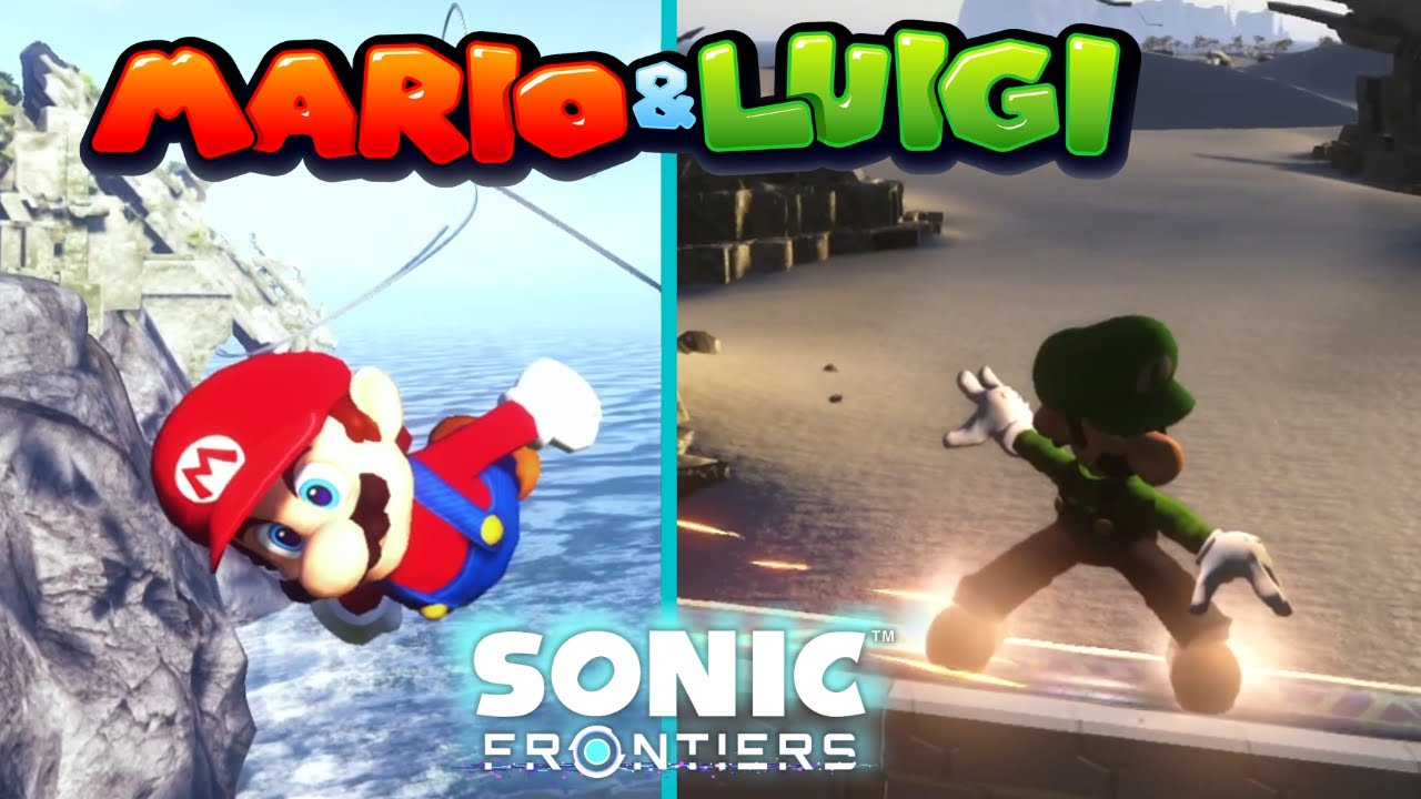 🔴🟢 SUPER MARIO & LUIGI IN SONIC FRONTIERS! 4K - YouTube