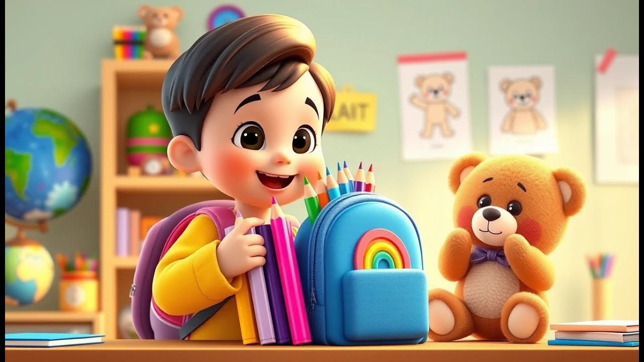 Teddy Bear, Teddy Bear, Help Me for School | Fun Kids' Song - YouTube