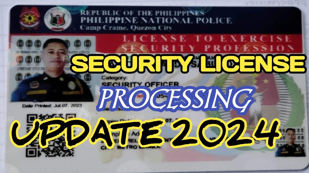 Security Guard License Processing Update 2024 - YouTube