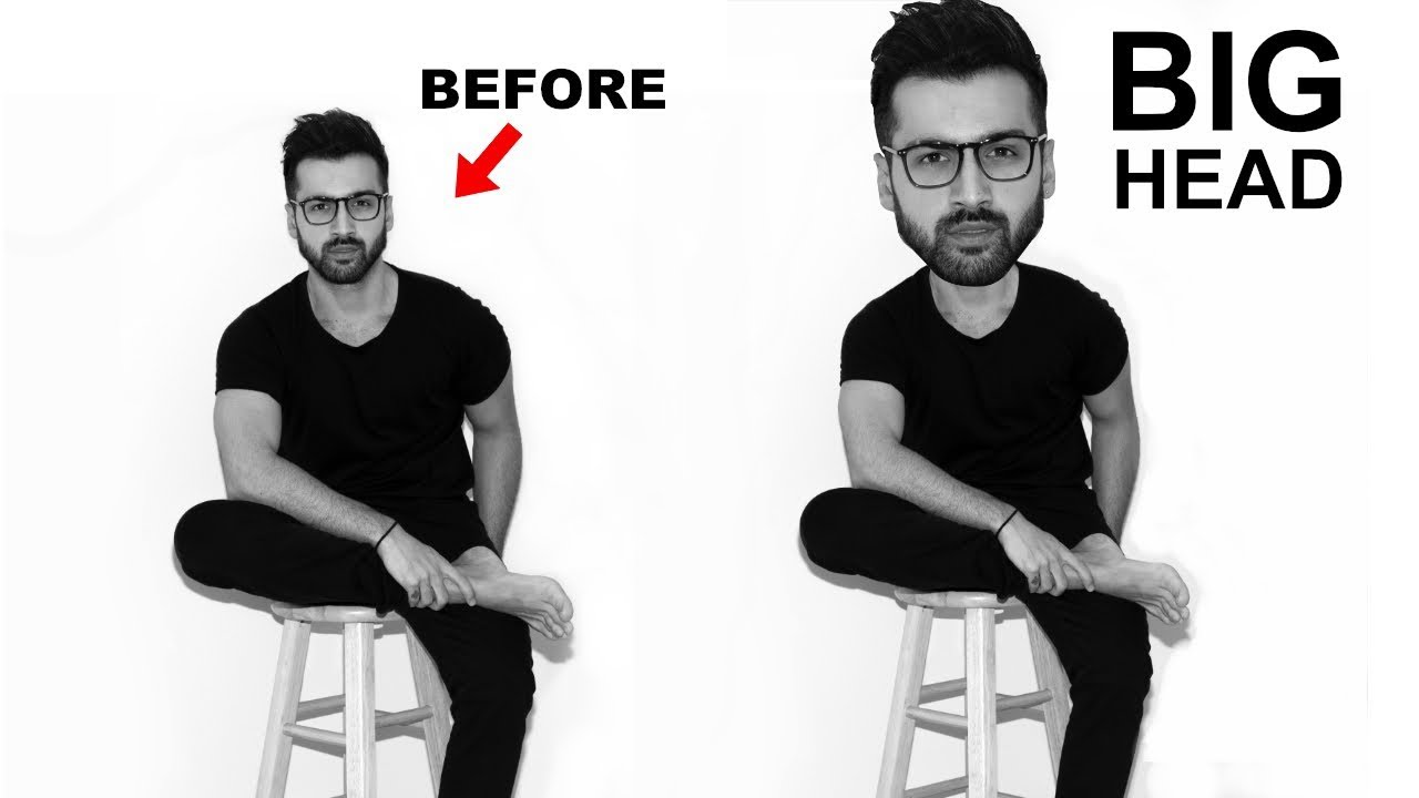 Big Head Affinity photo Tutorial | Big Head effect | Bee graphics studio - YouTube