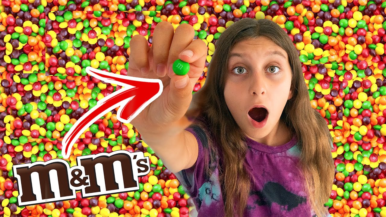 Find the m&m in Skittles Pool, Win $10,000 - Mimi Locks Challenge - YouTube