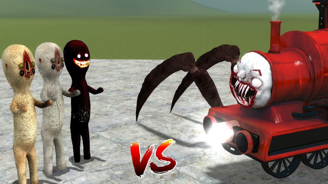 SCP-173 VS CHOO CHOO CHARLES!! Garrys Mod Sandbox - YouTube