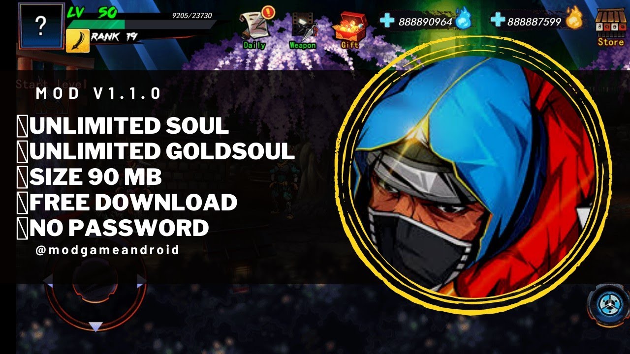 Ninja Hero Epic Fighting Arc 1.1.0 Mod Unlimited Soul And Goldsoul ...