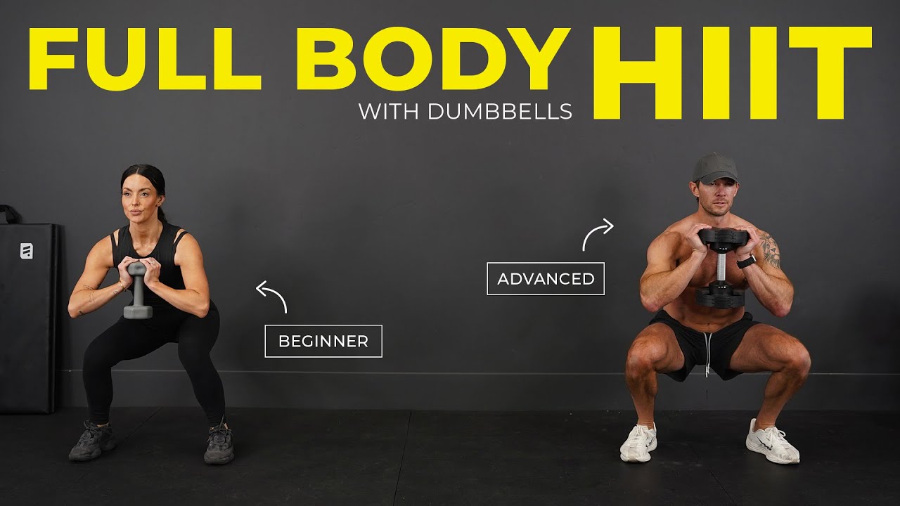 30 Min Full Body Dumbbell Strength & HIIT | Home Workout with Tiff ...