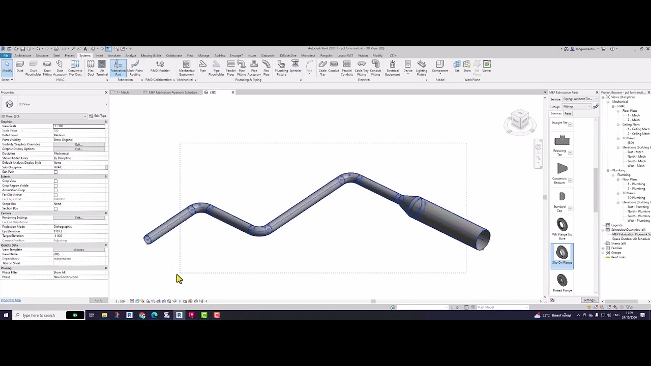 Revit to PCF not good information in Plant 3D Isometric - YouTube