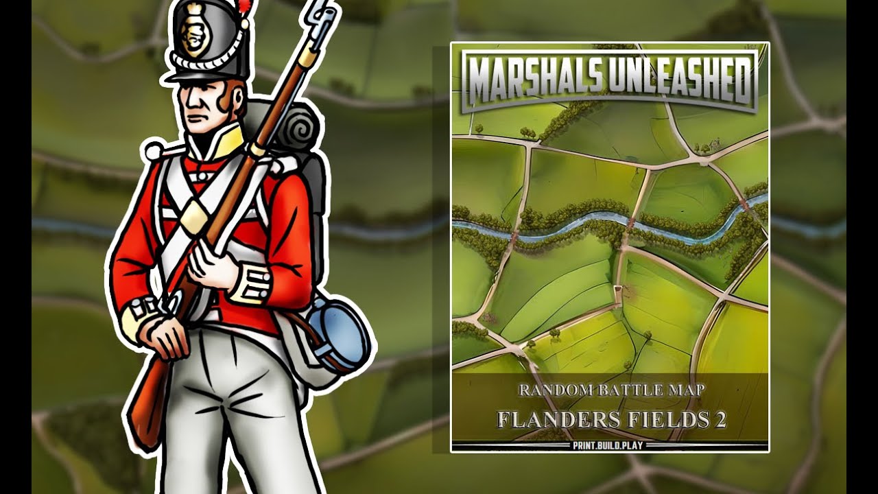Flanders Fields 2 Napoleonic Wargame Map – Strategic River and Bridges ...