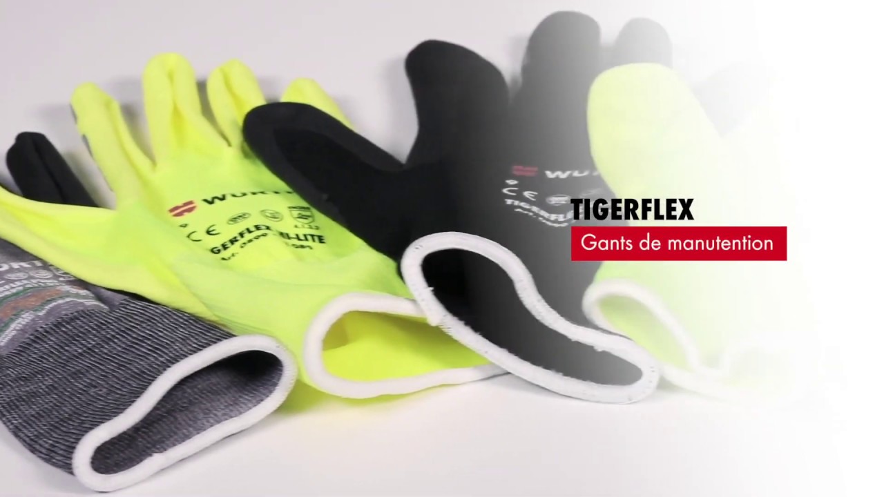 Gamme de gants de protection TIGERFLEX Würth - YouTube