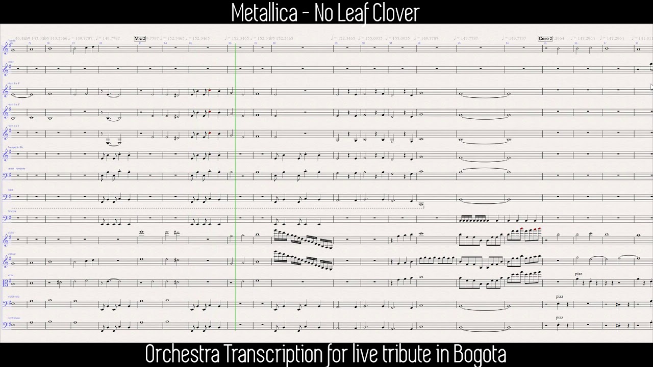 Metallica - No Leaf Clover (Full Score Orchestra Transcription) - YouTube