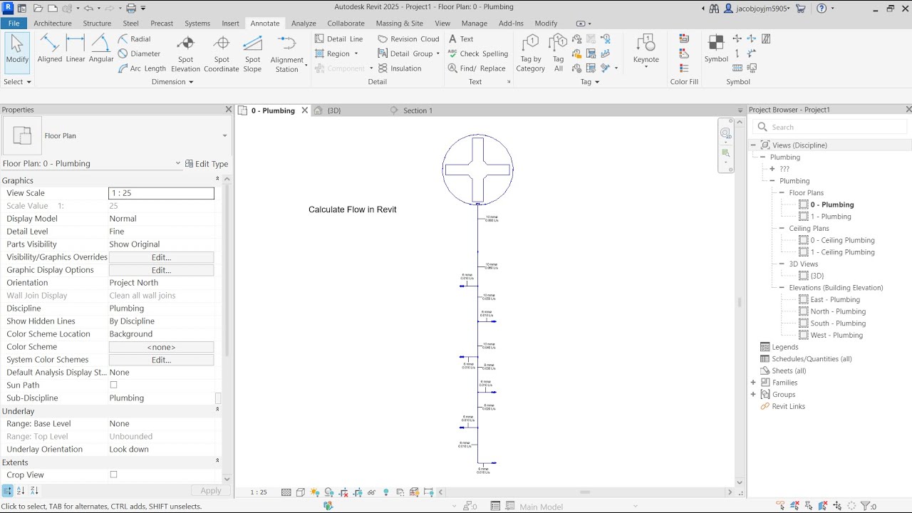 Revit Plumbing - Calculate Flow in Revit - YouTube