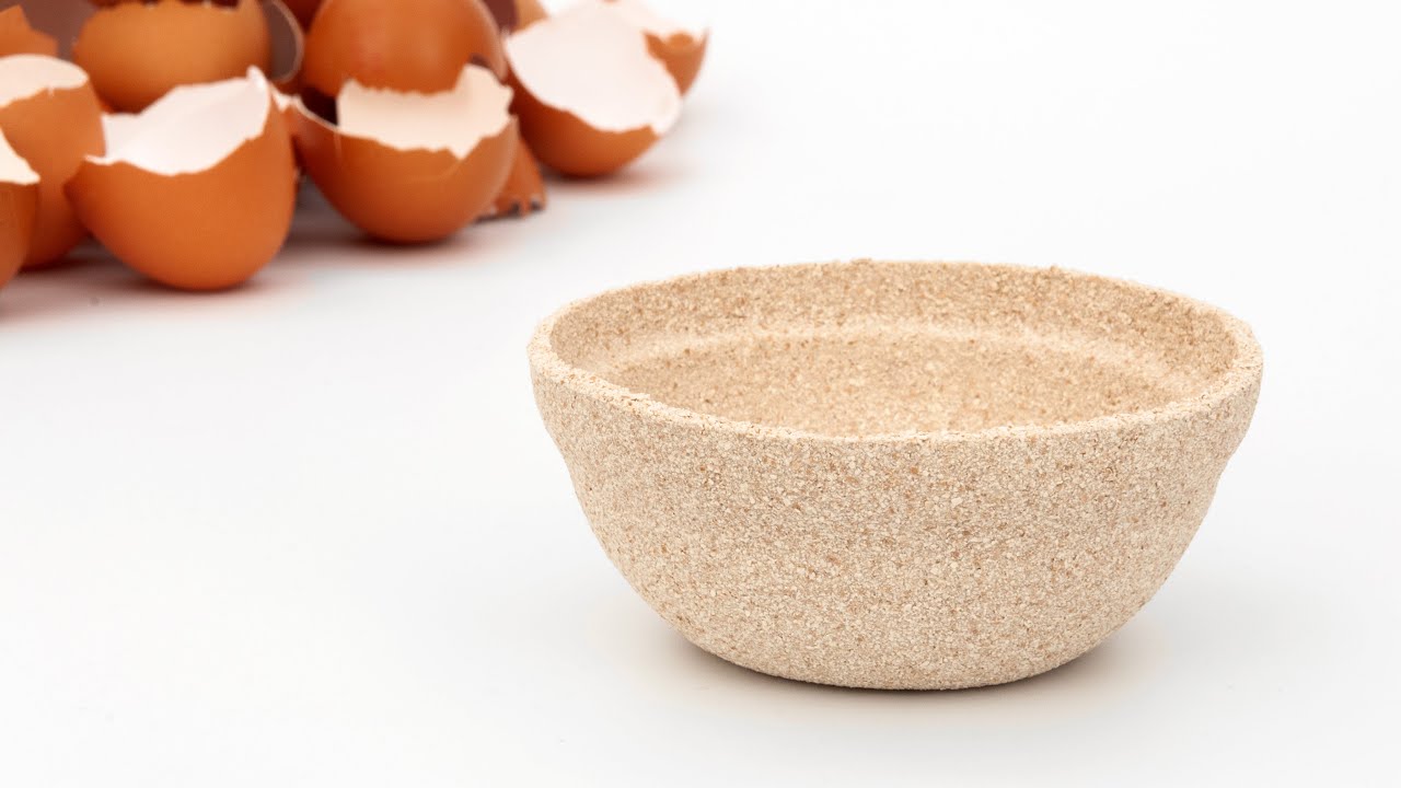 Homemade Bioplastic: eggshell bowl - YouTube