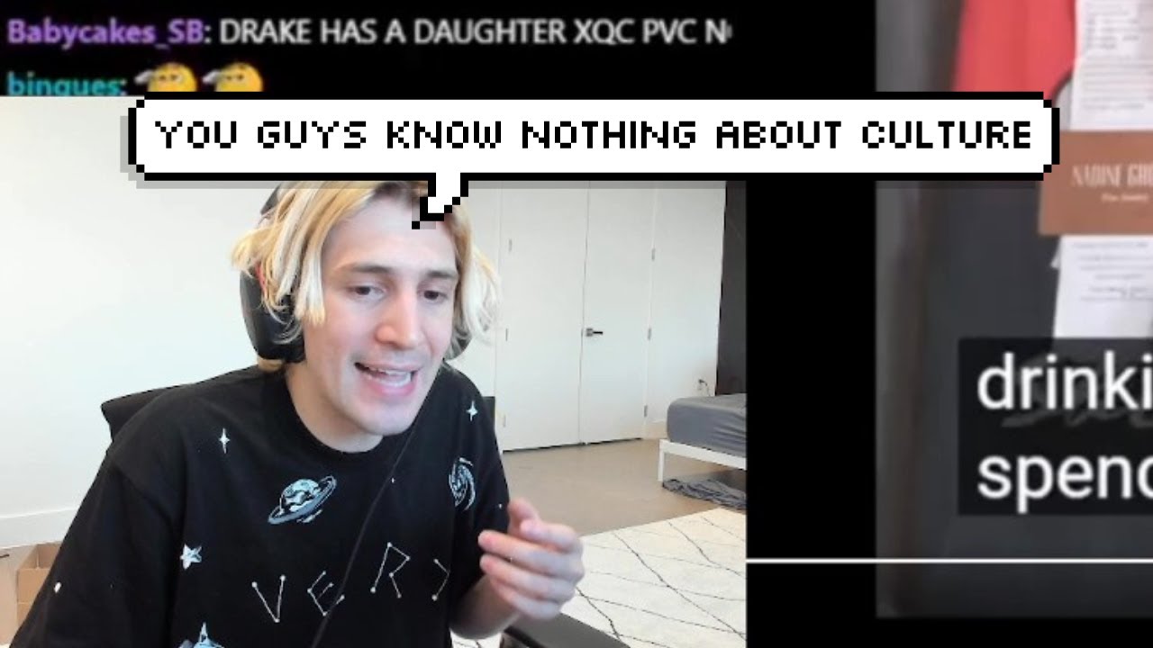 xQc says that "Popping Pills, Drinking & Gambling Problems" is ...