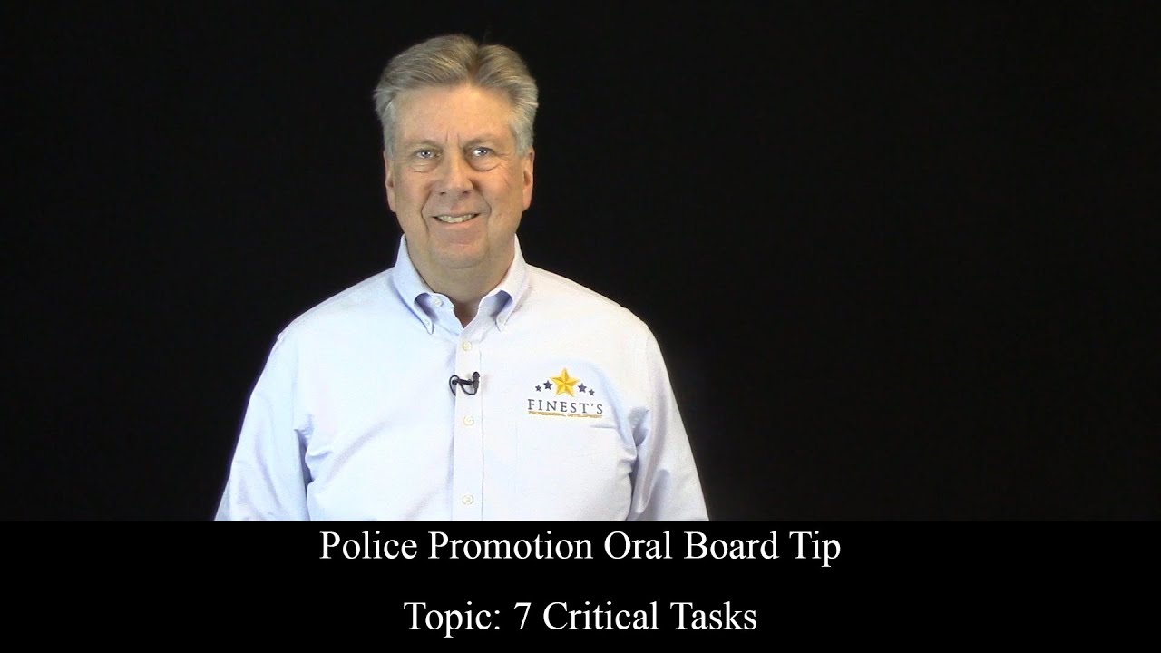 Police Promotion Oral Board Tip: 7 Critical Tasks - YouTube