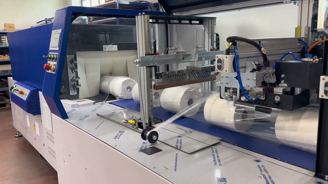 FLS-400 Top Sealer and Box Motion Shrink Machine - YouTube