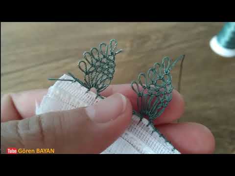 Yaprak yapımı iğne oyası