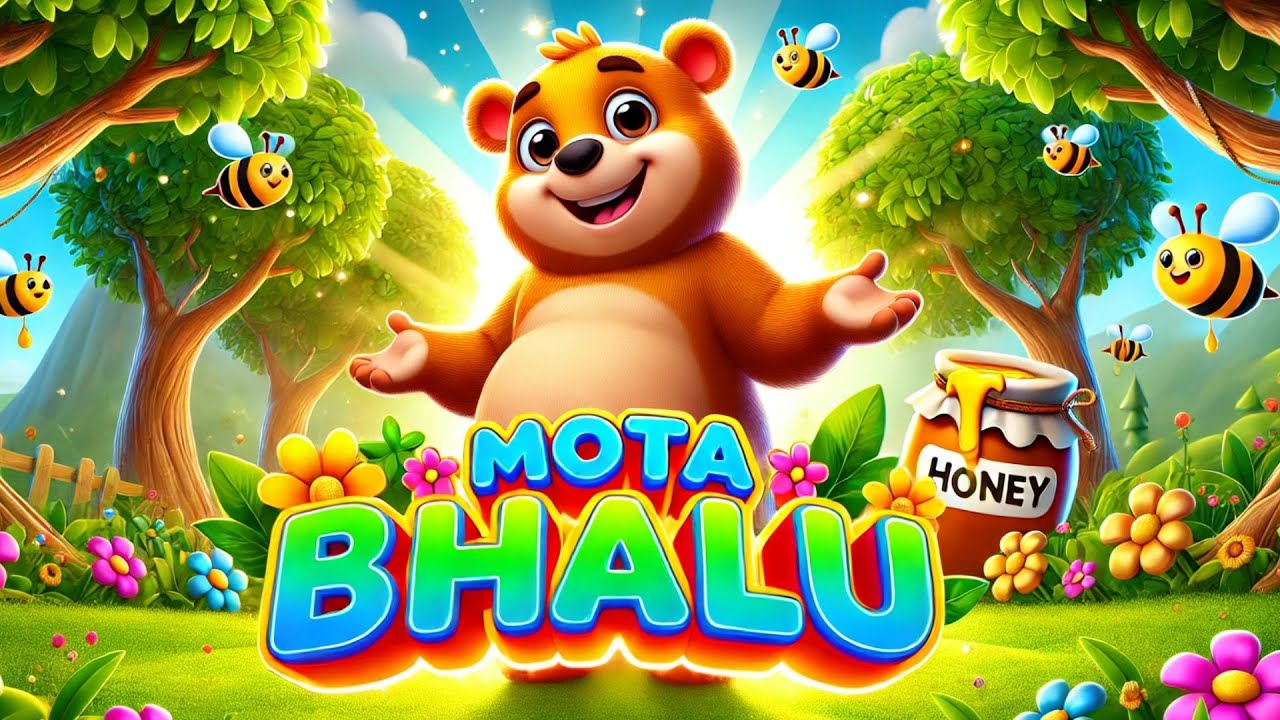 Mota Bhalu Rhyme for Kids & Toddlers | Hindi Nursery Rhyme #bhalu # ...