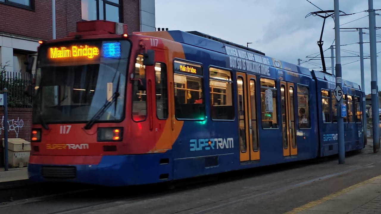 Sheffield SuperTram 117 From Halfway To Malin Bridge - YouTube