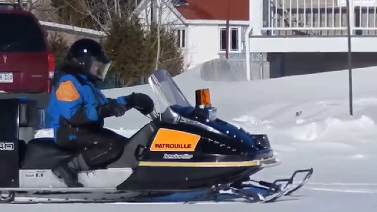 1975 Skidoo Bombardier Ski-Doo TNT Patrol on snow - YouTube