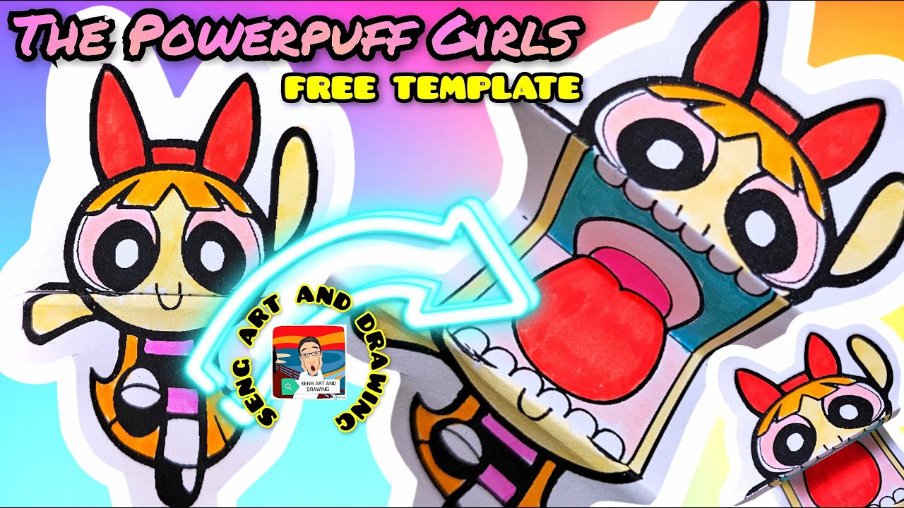 free printable cute the powerpuff girls craft - cute Blossom craft ...