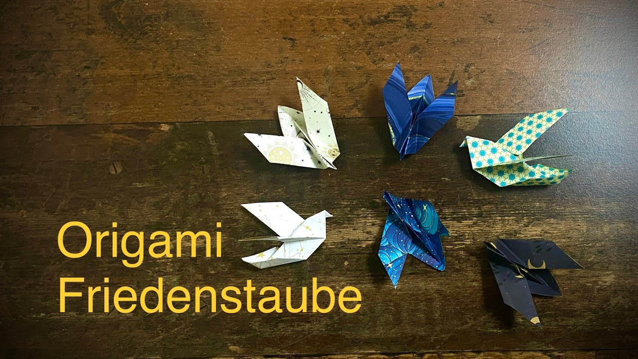 Origami DIY Tutorial - Faltanleitung #5 Die Friedenstaube - Basteln in ...