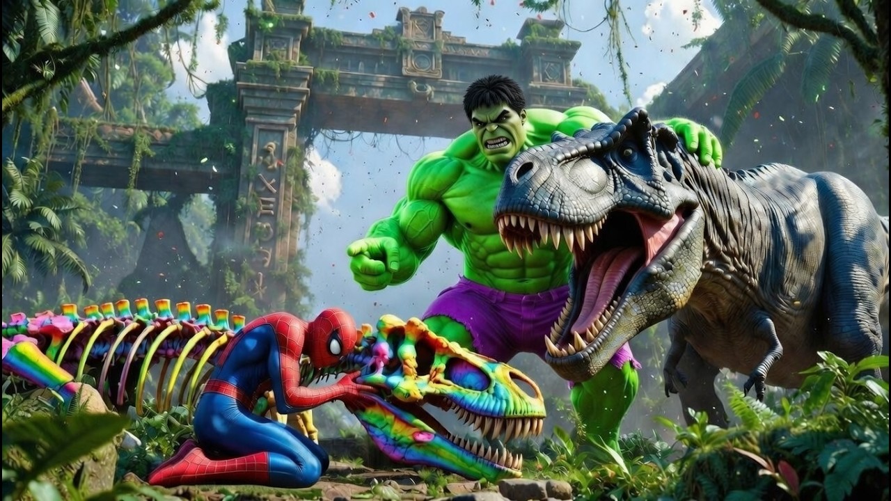Spider-Man vs Hulk: Epic Mammoth & Dino Race! 🦖 ️ WHO WINS? - YouTube