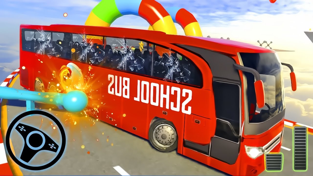 School Bus Stunt Driving - Mega Ramp Impossible Bus | Best Android ...