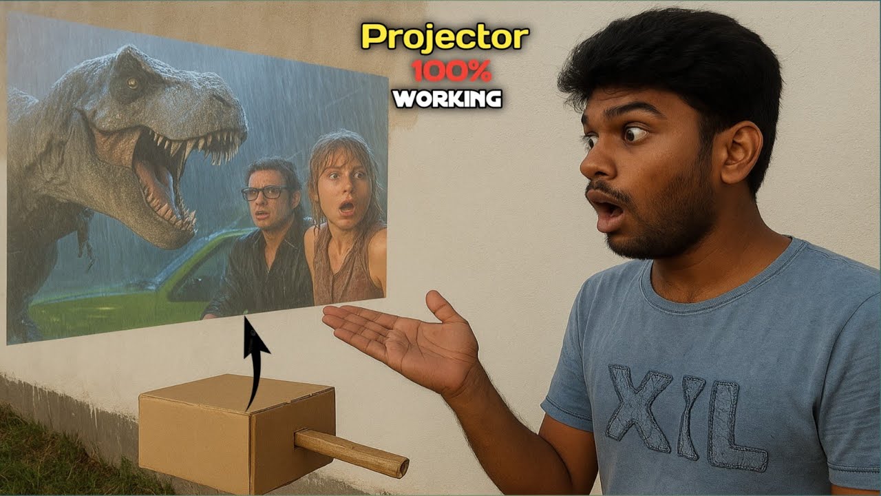 How to Make a Projector at Home | DIY Projector Using Mobile & Box ...