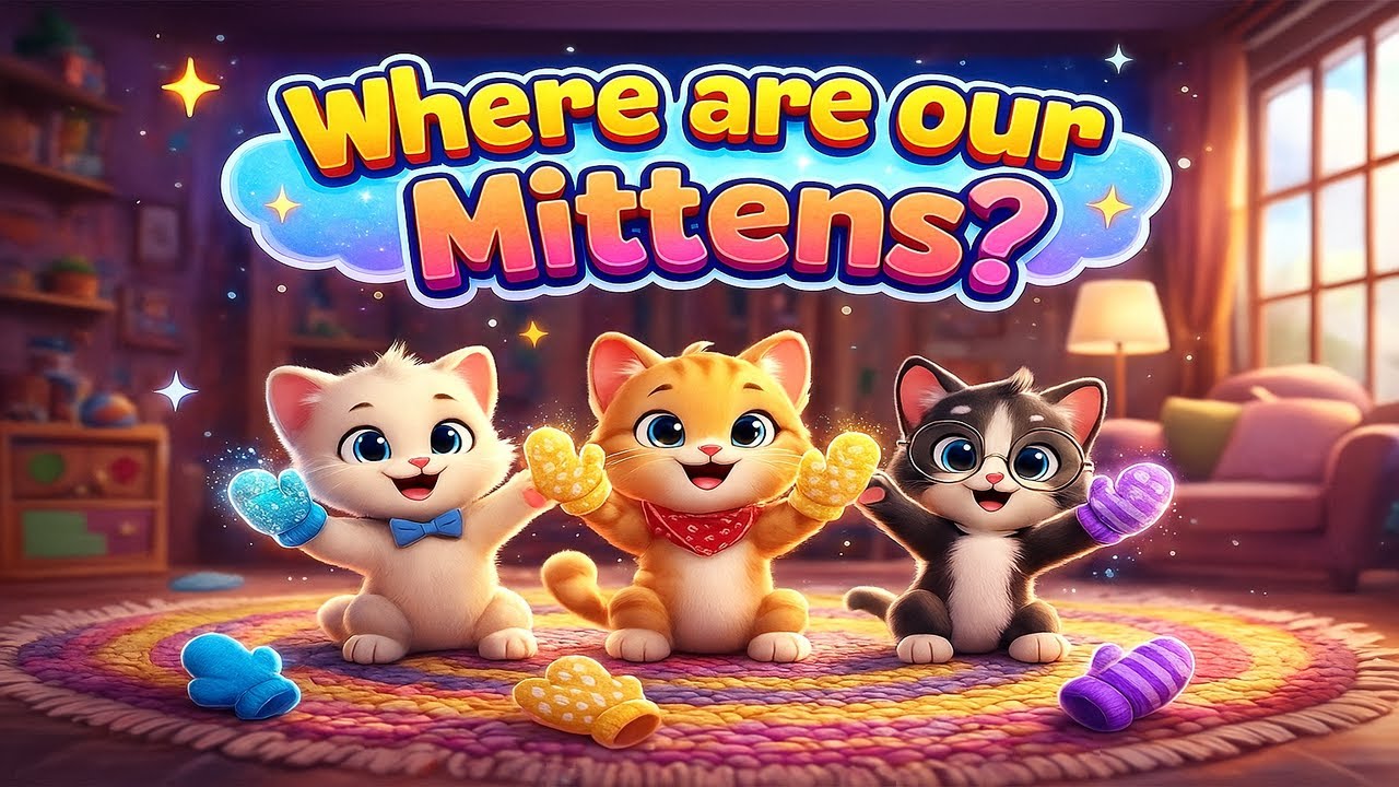 Where Are Our Mittens? 🧤 | Cute Kitten Rhyme for Kids | Fun Animal ...