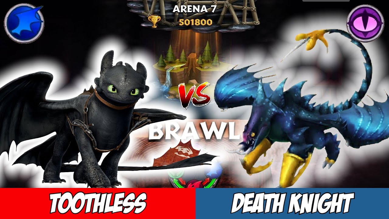 TOOTHLESS VS. DEATH KNIGHT | Drgaons: Rise of Berk (Brawl Arena 7 ...