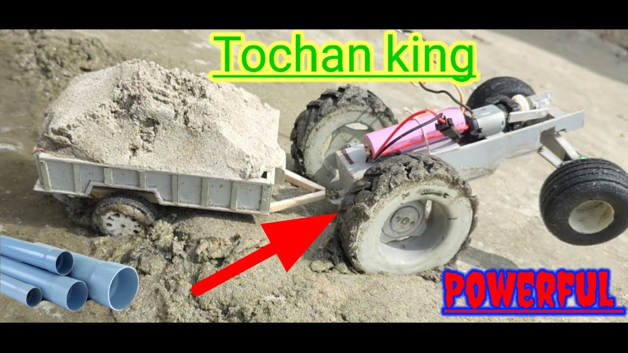 making 5050d tochan 👑👑💯💯💯💯 Very power full tractor from PVC pipe in ...