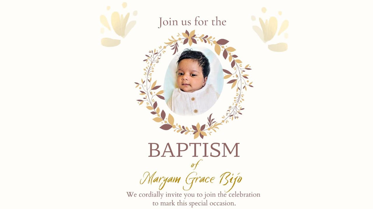 Baptism of Maryam Grace Bijo | 07 Sep 2022 - YouTube