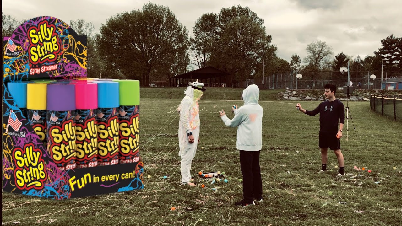 Silly String Fight - YouTube