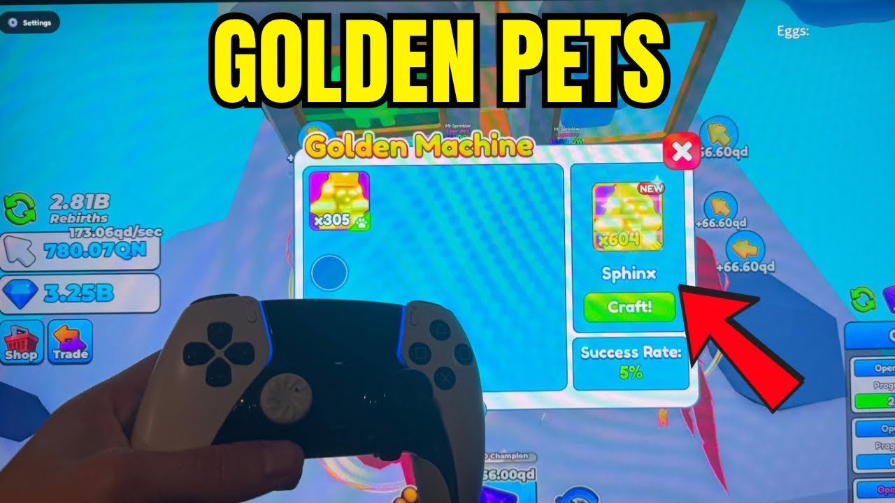Roblox Tap Simulator: How to Get Golden Pets Tutorial! (PS4/PS5, Xbox ...