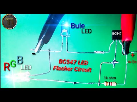 BC547 LED Flasher Circuit - YouTube