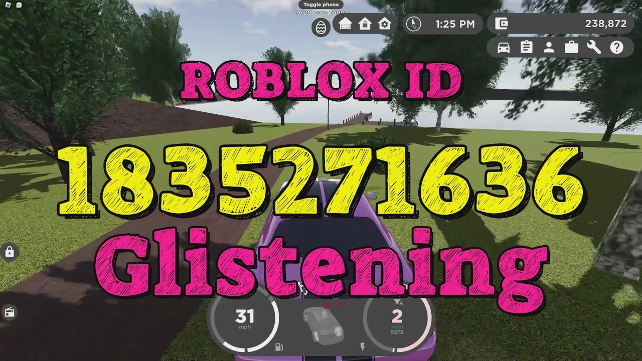 GLISTENING Roblox Song Codes - YouTube