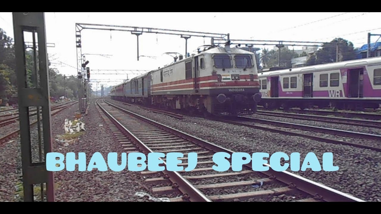Bhaubeej Special WAP-5 + LHB + SF BDTS-VRL Express - YouTube